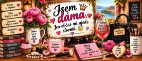 Vtipný keramický hrnek pro ženu Jsem dáma – dárek pro kamarádku 300 ml