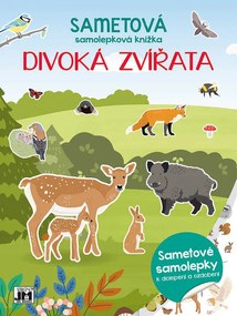 JIRI MODELS Sametová samolepková knížka Divoká zvířata 2