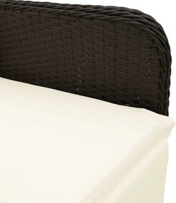 9dílný zahradní bistro set s poduškami černý polyratan 3277132