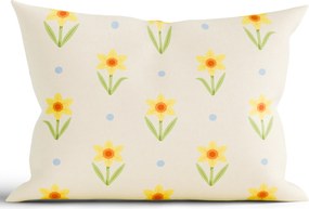 MK Lůžkoviny Bavlněný povlak na polštář Renforcé 40 x 60 cm - Narcis bíložluté