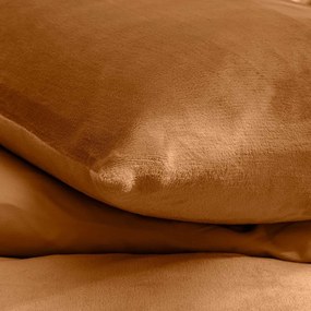 Světle hnědé 3dílné povlečení na dvoulůžko/prodloužené z mikroflanelu 240x220 cm Flanou – douceur d'intérieur