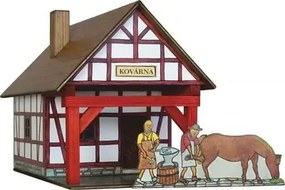 Walachia Dřevěná slepovací stavebnice Hrázděná kovárna / od 8 let / 39