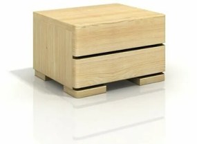 Noční stolek Sandemo 1S, borovice masiv (Barva dřeva: Bílá)