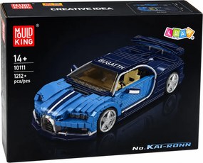 LEAN Toys Stavebnicové kostky – sportovní auto Bugatti, modré, 1212 dílků