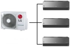 Klimatizace Multisplit LG Artcool Mirror 1+3 (2,5kW + 2,5kW + 3,5kW)  R32