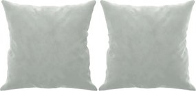 2místná pohovka s polštáři světle šedá 140 cm samet 3200945
