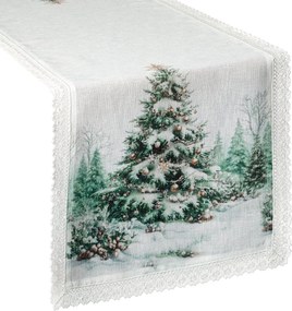 VÁNOČNÍ BĚHOUN NA STŮL XMAS9 40X140 CM VZOROVANÝ