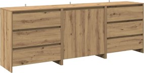 4dílný Příborník dub artisan kompozitní dřevo 3329180