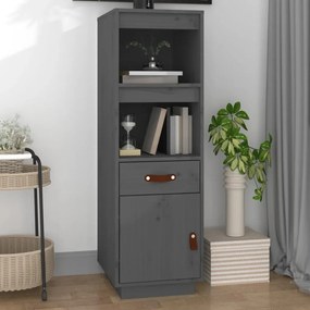 Fionshop 263910516 Skříň highboard šedá 34x40x108,5 cm masivní borové dře