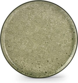 Zelený/krémový talíř z kameniny ø 27 cm Gravel – ONA