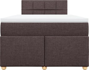 Box spring postel s matrací tmavě hnědá 120x200 cm textil 3288950