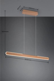 Hnědé LED závěsné svítidlo Helios – Trio