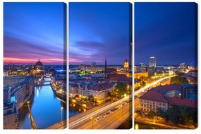 Vícedílný obraz Berlínské Panorama Při Západu Slunce Nedostatek Nedostatek Plátno Canvas 120x80