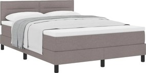 Postel s boxspringem s čelo Taupe 140 x 200 cm textil 3338619