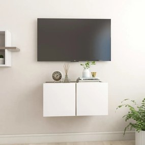 vidaXL Závěsná TV skříňka 60 x 30 x 30 cm [804523] Barva: Bílá
