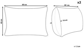 Sada 2 ozdobných polštářů 40 x 60 cm Pial (vícebarevná). 1079384