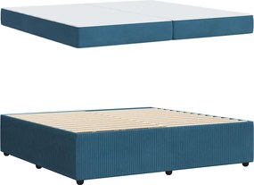 Rám postele Modrá 200 x 200 cm textil 3398442