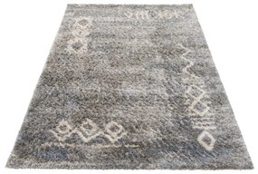 Kusový koberec shaggy Abrar šedý 80x150cm