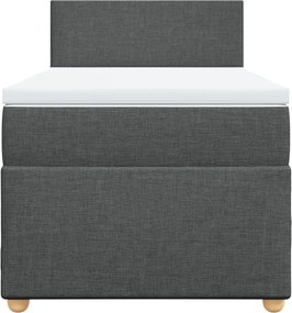 Box spring postel s matrací tmavě šedá 100 x 200 cm textil 3288885