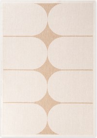NORTHRUGS, Kusový koberec Duet Bowen 106245 Beige/White - na ven i na doma, 120x170, béžová, chodba / předsíň