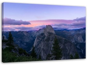 Obraz na plátně Horská fialová krajina Příroda - 60x40 cm