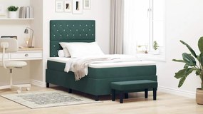 Postel s boxspringem s čelo Tmavě zelená 200 x 120 cm samet 3344441