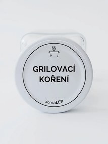Samolepka na kořenky GRILOVACÍ KOŘENÍ průhledná 5 cm tučné písmo