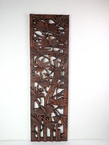 Závěsná dekorace BAMBOO hnědý, exotické dřevo, ruční práce 100 cm