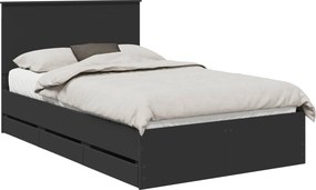 Rám postele se zásuvkou Černá 120 x 190 cm Inženýrské dřevo 3409476