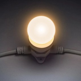LED žárovka LB, teple bílá, patice B22, IP44