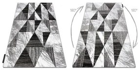 koberec ALTER Nano trojúhelníky šedá velikost 120x170 cm | krásné koberce cz