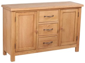 Příborník se 3 zásuvkami 110x33,5x70 cm masivní dubové dřevo 241677