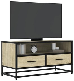 TV skříňka dub sonoma 80 x 34,5 x 40 cm kompozitní dřevo a kov