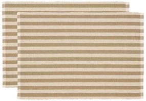 Södahl Bavlněné prostírání (sada 2 ks) 33x48 Statement Stripe Beige