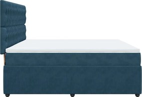 Box spring postel s matrací modrá 180 x 200 cm samet 3294716
