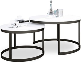 ADRK Furniture Konferenční stolek 2v1 OKIN CT-OKI-B-W