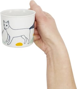 Porcelánový hrnek Liška na výzvědách, 250 ml – s autorským motivem lišky, český design