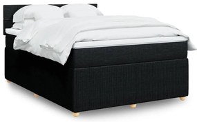 Box spring postel s matrací černá 140 x 190 cm textil 3289753