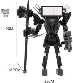 Skibidi Toilet figurky - stavebnice Varianta: č. 668 - 337 ks
