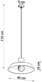 Sollux SL.0282 - Lustr na lanku AFRA 1xE27/60W/230V šedá/přírodní dřevo