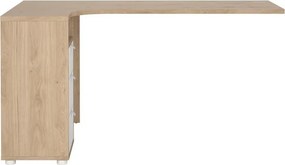 Deska rohového psacího stolu Sigal 150 x 99,6 cm, hikora jackson / bílá