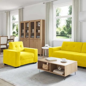 Set pohovek 3 ks Žlutá samet 3324645