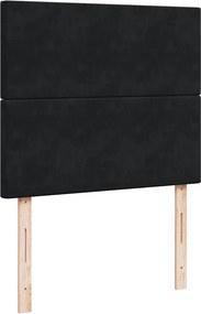 Box spring postel s matrací černá 120 x 190 cm samet 3292282