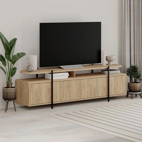 TV stolek v dekoru dubu v přírodní barvě 160x48 cm Hinoa – Marckeric