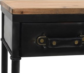 vidaXL Konzolový stolek z MDF a jedlového dřeva 100 x 33,5 x 80 cm [245758]