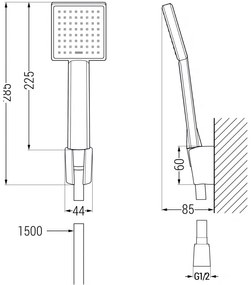 Mexen Royo R45 vanová sada, Černá - 72213R45-70