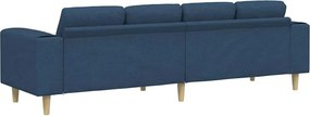 Pohovka do obývacího pokoje Modrá 250 x 77 x 76 cm Polyester 3335088