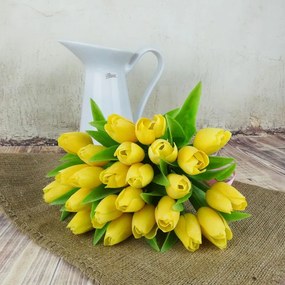 Umělé tulipány č. 24- žlutooranžové