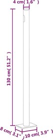 vidaXL Zatahovací boční markýza 220 x 500 cm krémová [313430]