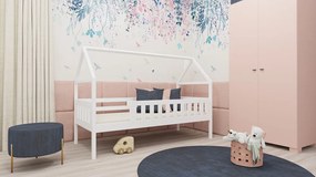 Vyvýšená domečková postel Otylia 80 x 190 cm - grafit